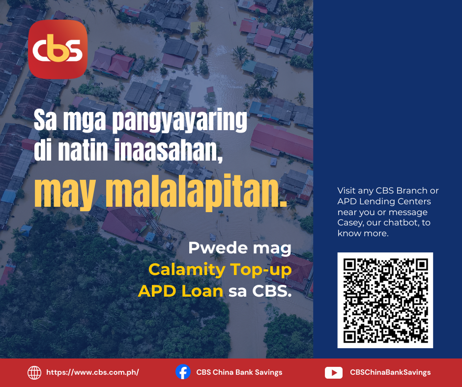 CBS offers Easi-APD loans in government-declared Habagat calamity zone ...